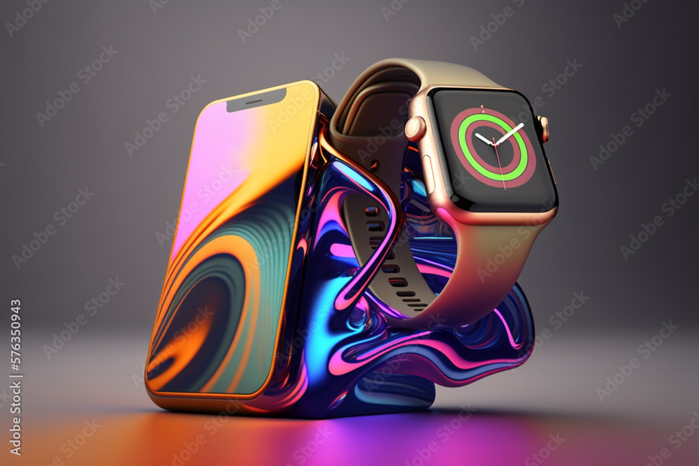 Reverse Bilateral Wireless Charging Concept. iPhone and Apple Watch ...