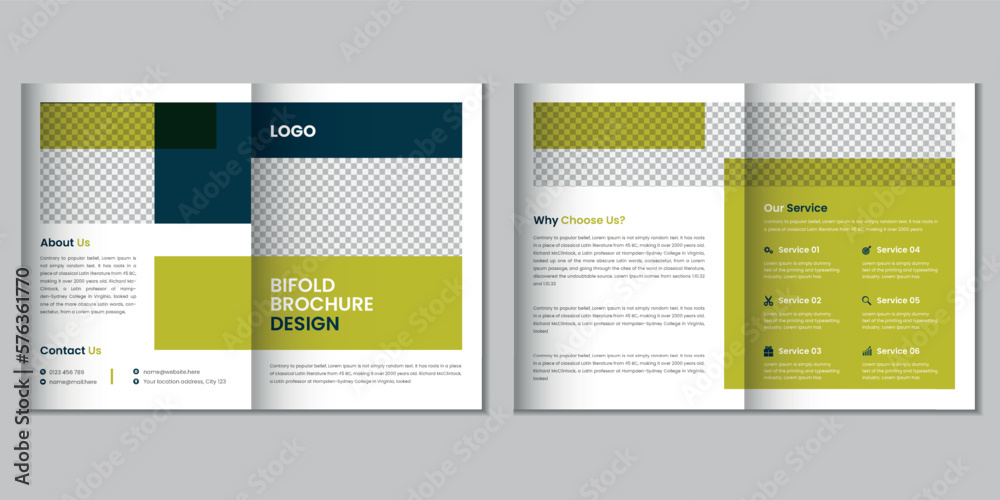 Bifold brochure, company profile, flyer, magazine, annual report ...