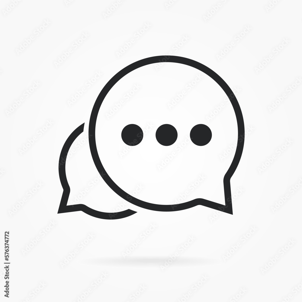 3d isolated vector elements. Minimal modern message, chat, speak ...