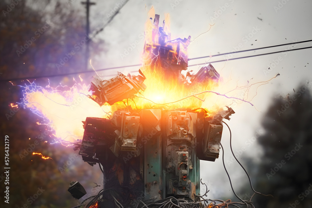 Explosion fire smoke and electrical short circuit on the networks of ...