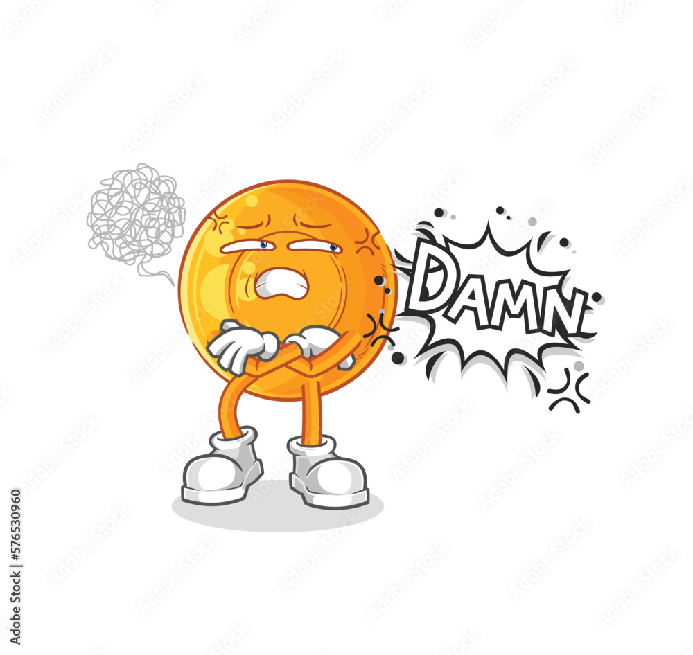 throat lozenges very pissed off illustration. character vector Stock ...