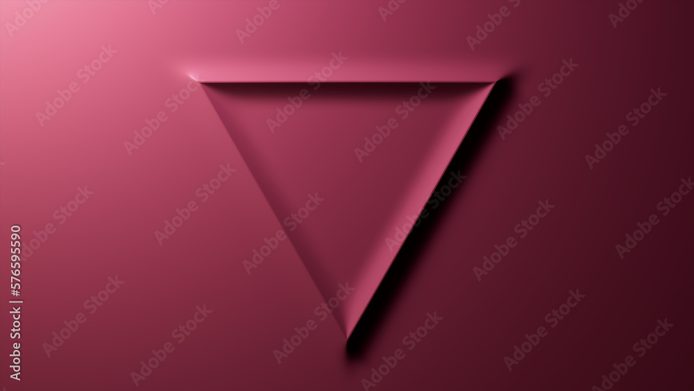 Minimalist Background with Embossed 3D Shape. Maroon Gradient Surface ...