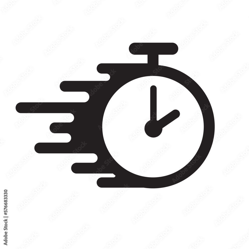 fast time, stopwatch icon, speedometer vector Stock Vector | Adobe Stock