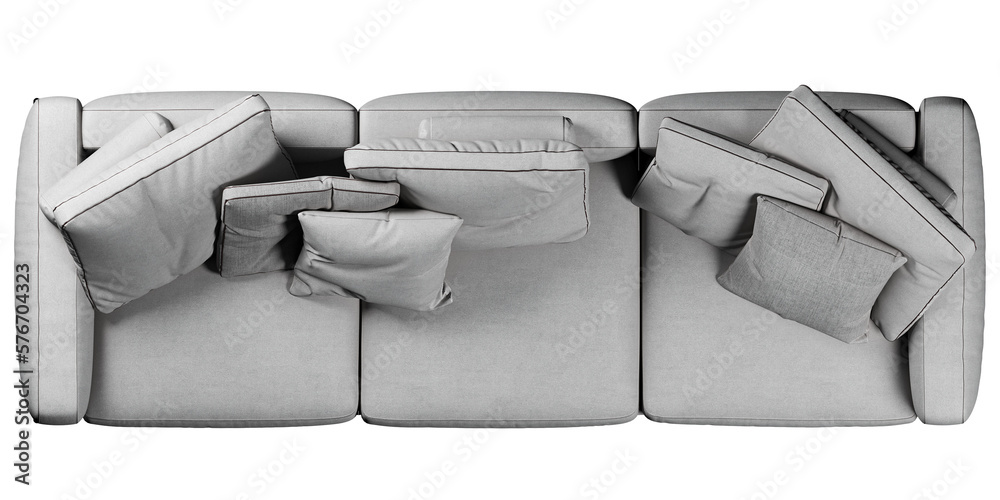 Top view of sofa with cushions Stock Photo | Adobe Stock