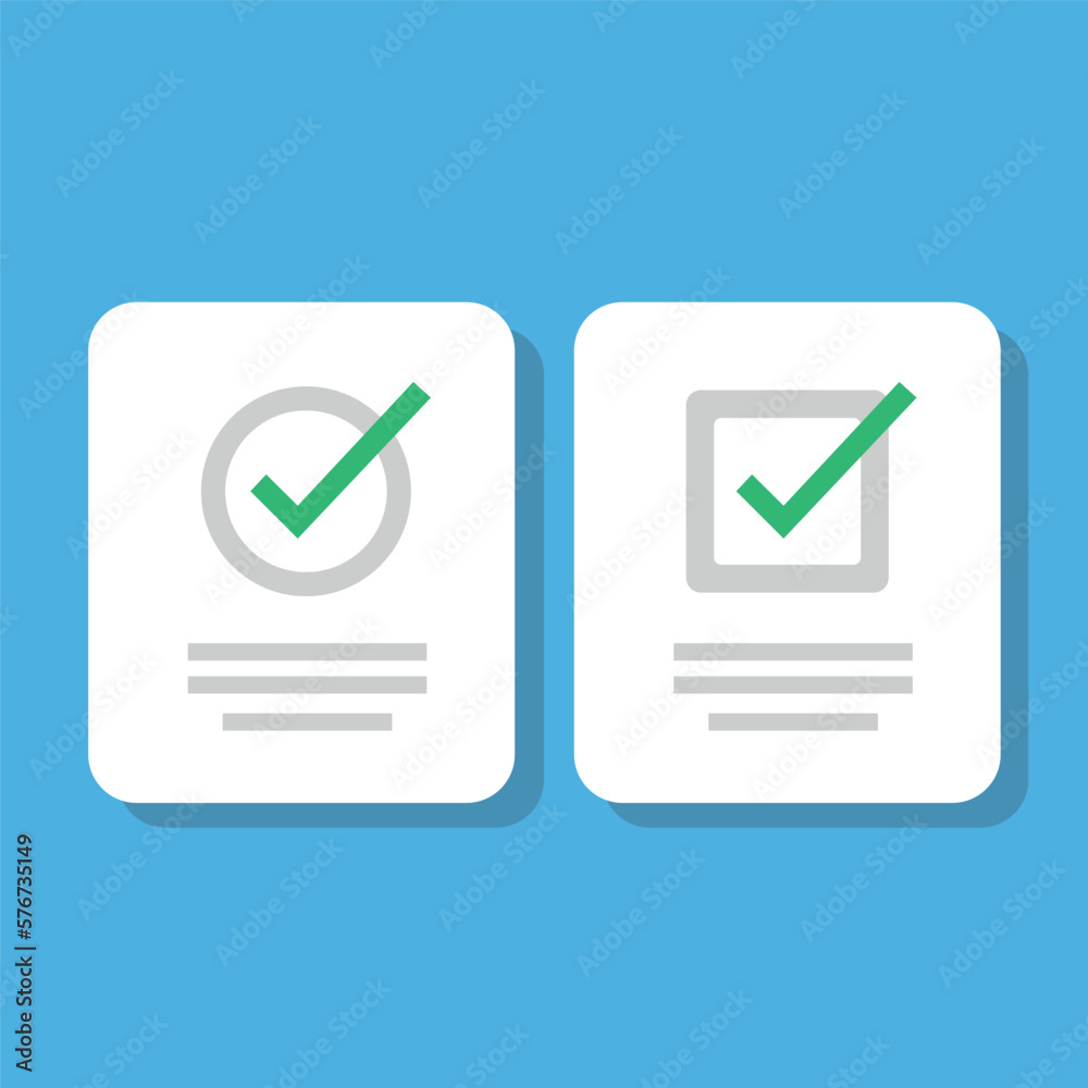 Approved status document check mark icon confirm Stock Vector | Adobe Stock