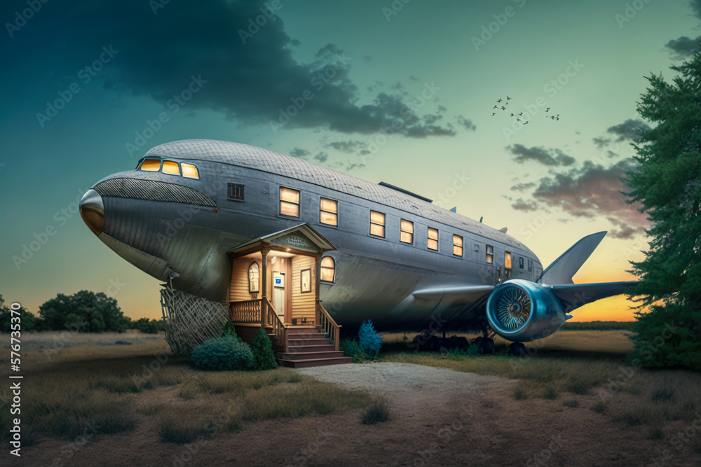 Sustainable Home with a View, a Large Airplane converted into a Modern ...