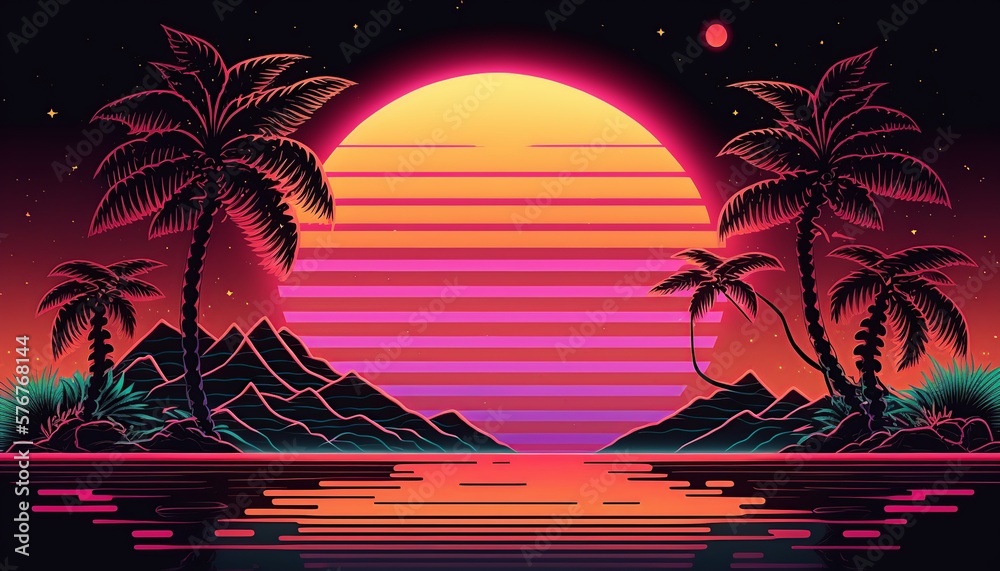 summer retro wave