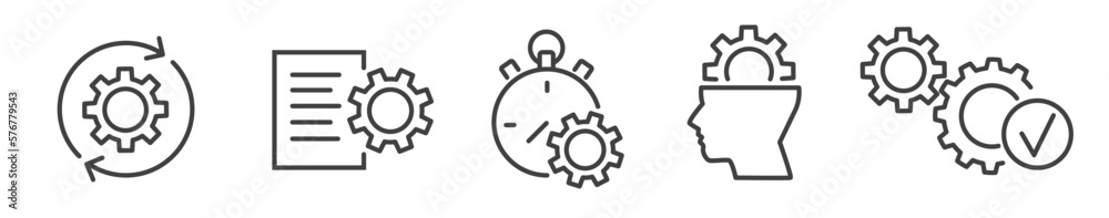 icon set process concept vector illustration Stock Vector | Adobe Stock