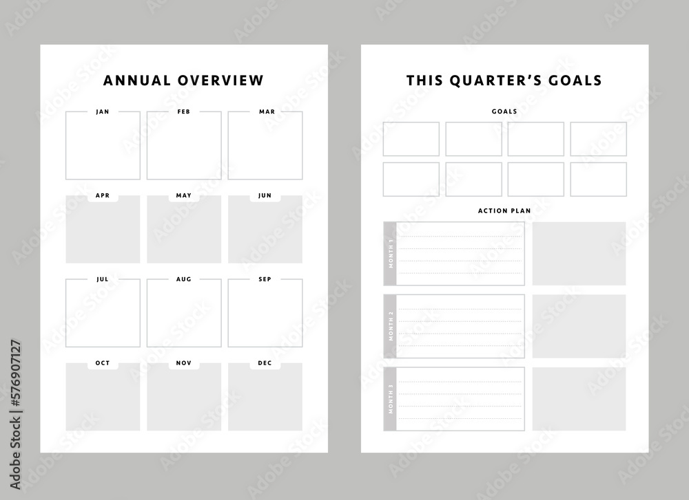 Annual Planner. Year Planner. Simple printable to do list. Business ...