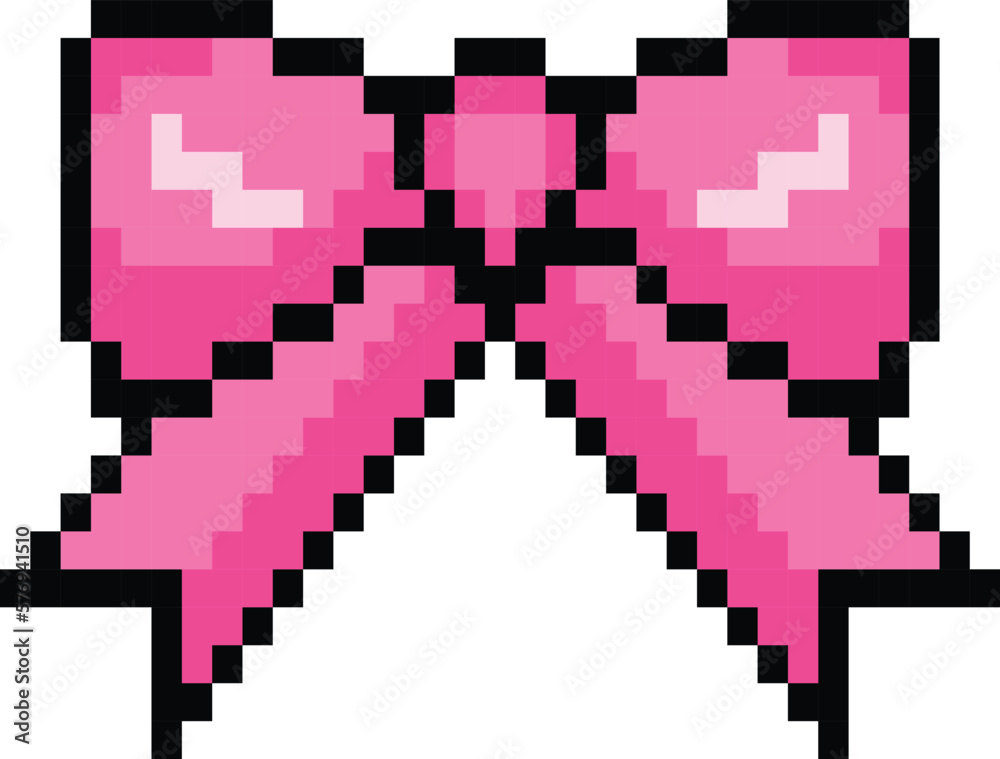bow pixel art vector image Stock Vector | Adobe Stock