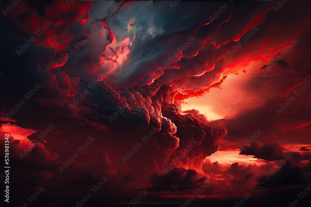 Black red abstract background. Toned fiery red sky. Flame and smoke ...