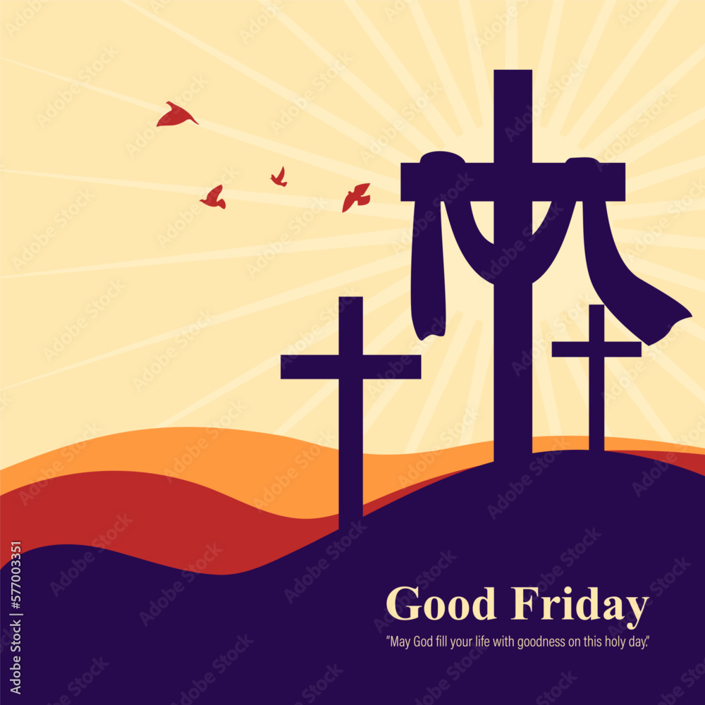Vector illustration of Good Friday banner Stock Vector | Adobe Stock
