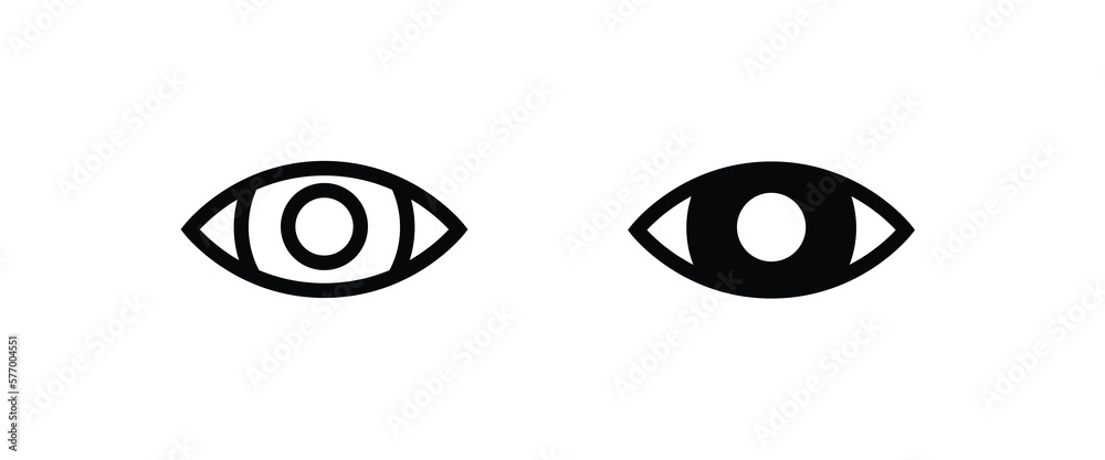 vision icon, eye vector, sign, symbol, logo, illustration, editable ...