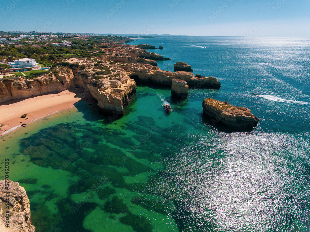 Fotografie Aerial photos of Algarve Coast in Faro, Portugal capture the ...