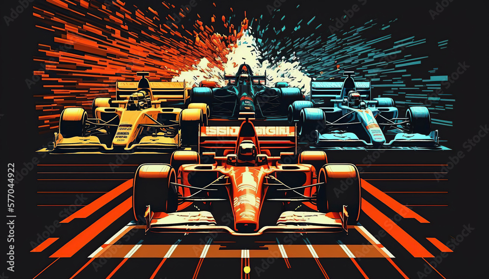 formula 1 race 8 bit pixel art style の Stock イラスト | Adobe Stock