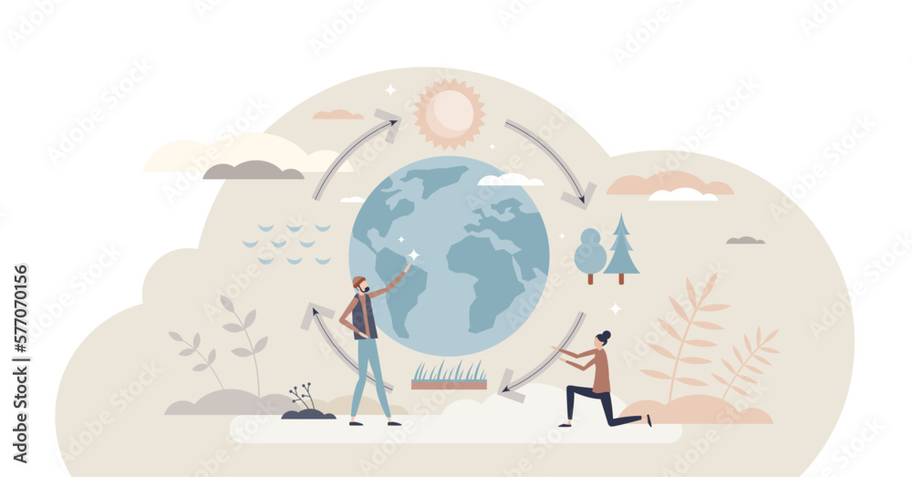 Stock-Vektorgrafik „Biogeochemical cycle as elements circulation ...