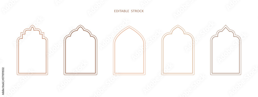 arabesque door vector