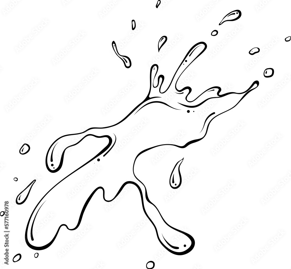 Splashes of water or paint. Spray of fountain. Vector illustration in ...