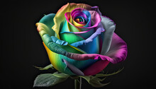 Rainbow Rose Free Stock Photo - Public Domain Pictures