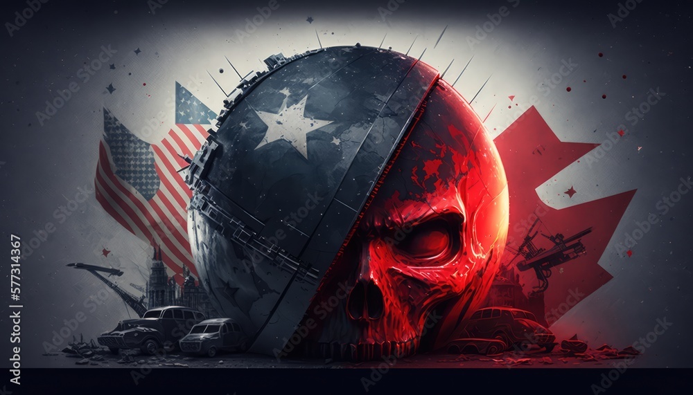 Vintage Cold War Era Illustration - Ideal for Political and Military ...