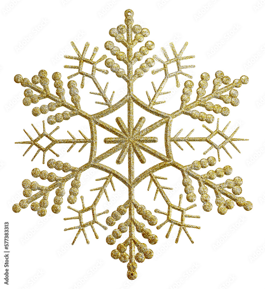 Gold glitter Snowflake isolated on transparent background png file ...