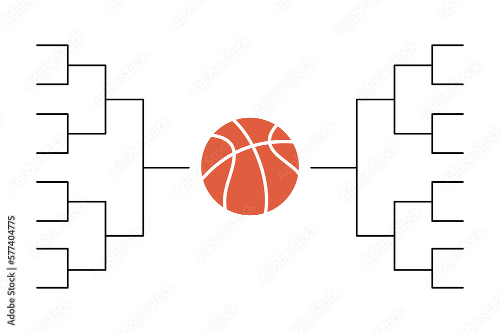 Basketball Tournament bracket templates on transparent background ...