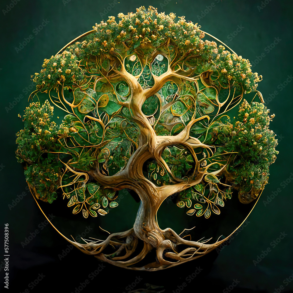 triskel, tree of life, symbol of nature and natural mandala. symbolic ...