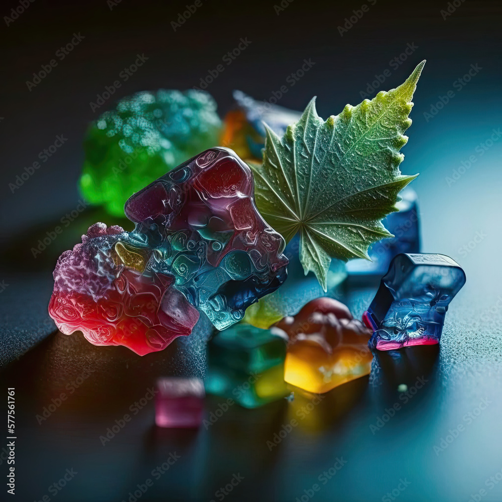 Marijuana Gummy Edible candies- AI Generated Stock Illustration | Adobe ...
