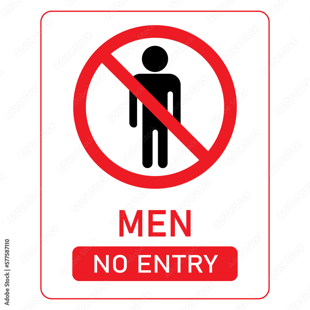 Men no entry png symbol, do not enter sign Stock Illustration | Adobe Stock