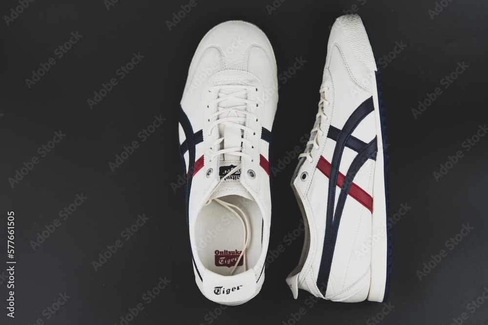 Bangkok, Thailand - March 4, 2023 : The shoes made by Onitsuka Tiger Model Onitsuka Tiger MEXICO ...