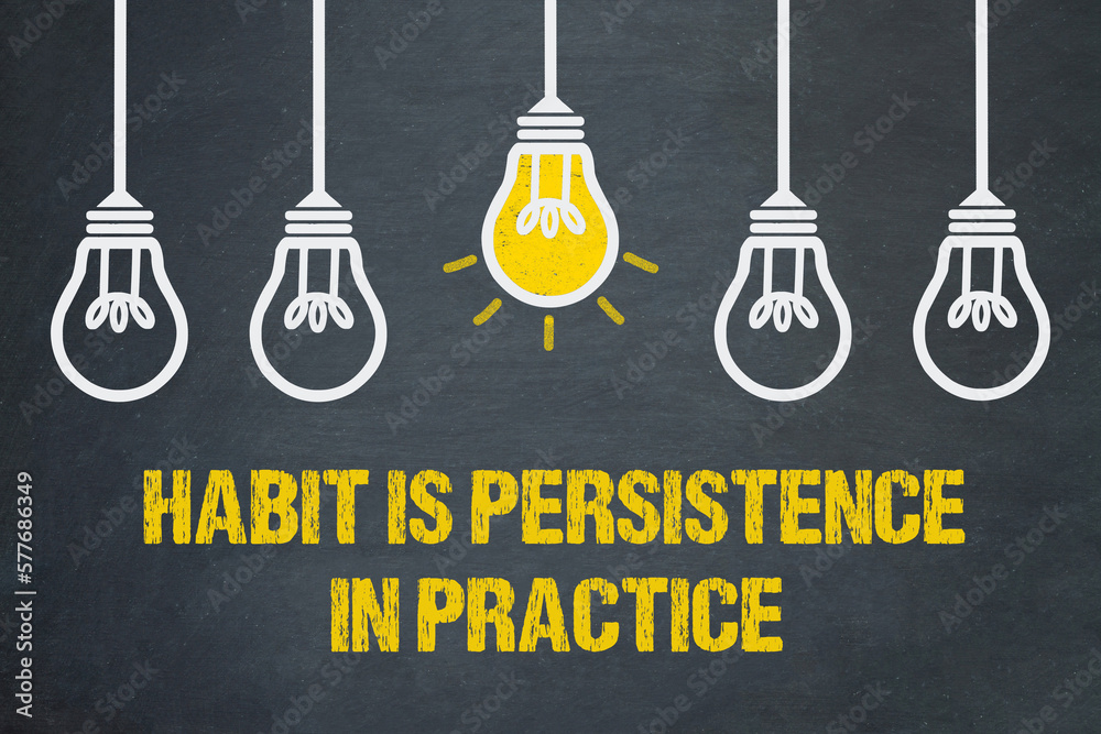 habit is persistence in practice Stock Illustration | Adobe Stock