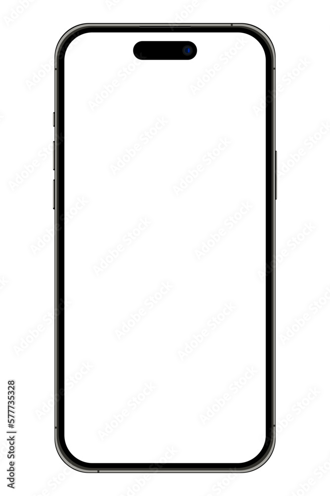 Realistic model smartphone. Smartphone mockup on a transparent ...