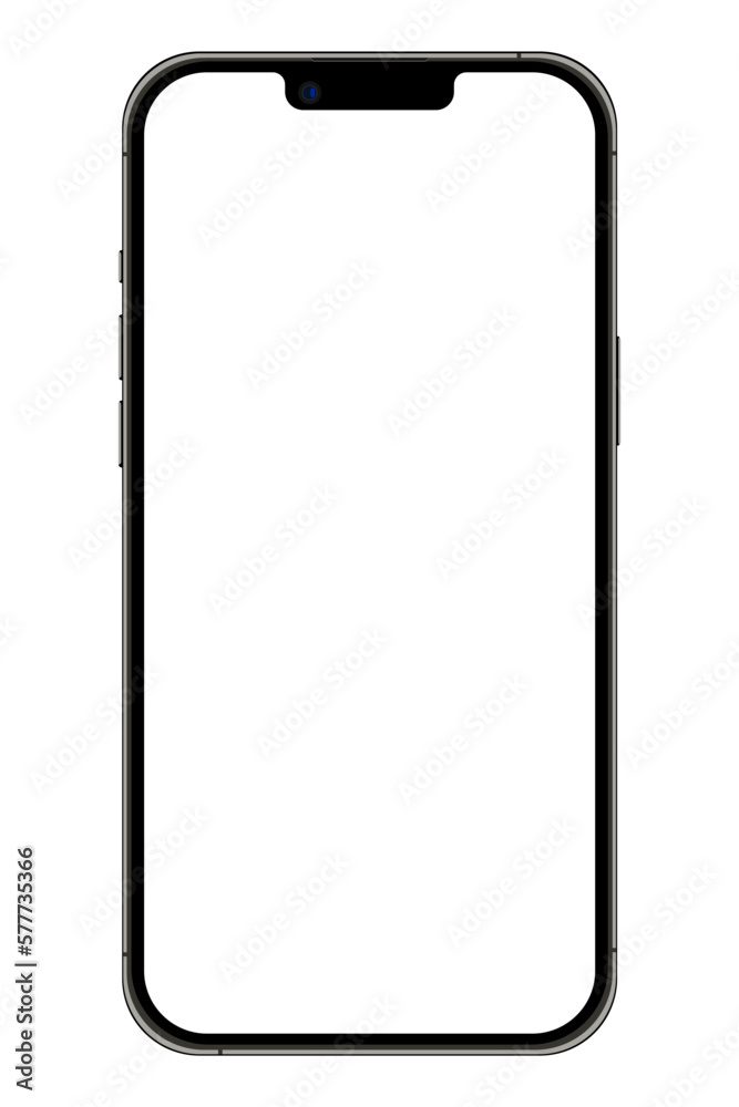 Realistic model smartphone. Smartphone mockup on a transparent ...