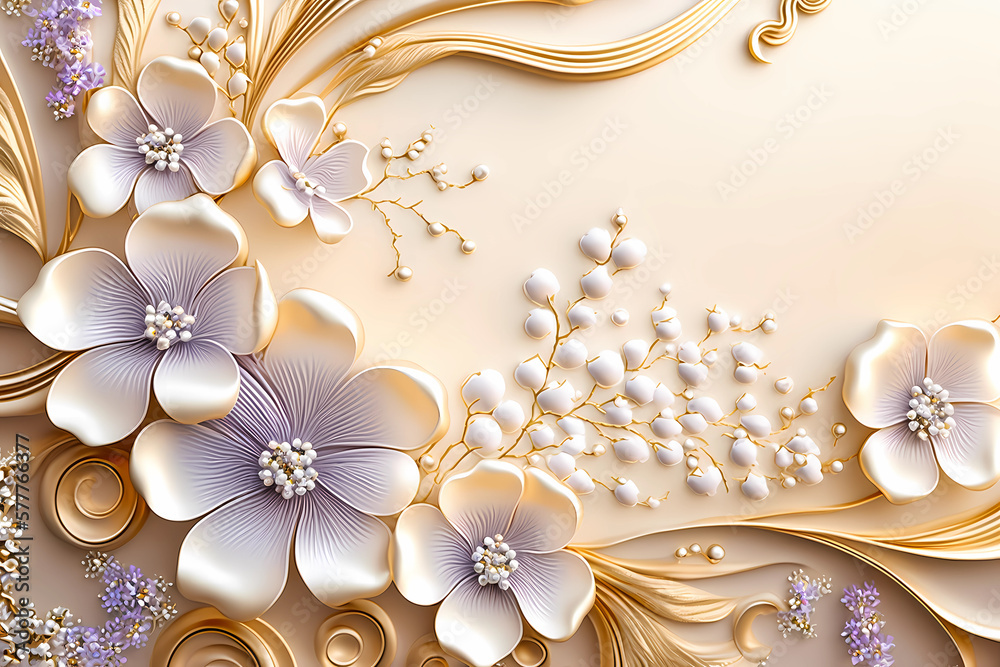 Decorative floral backdrop in pastel colors, flowers background for ...