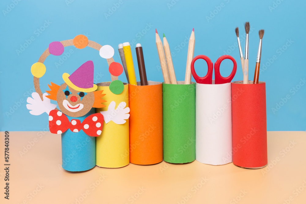 DIY paper craft for kids, how to make an clown, handmade handicraft ...