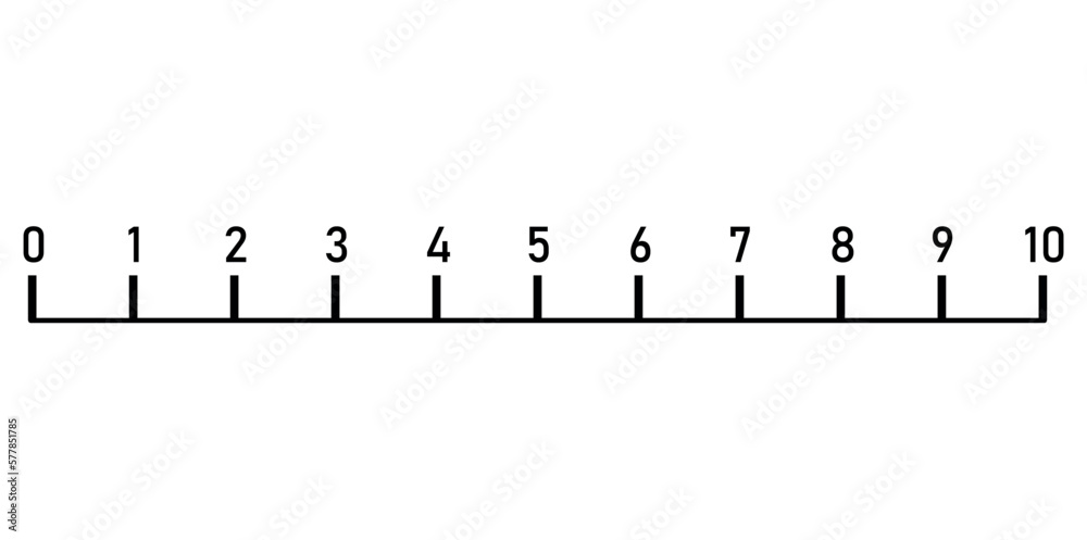 Number line 1-10 for preschool kids. Counting numbers. Teaching ...