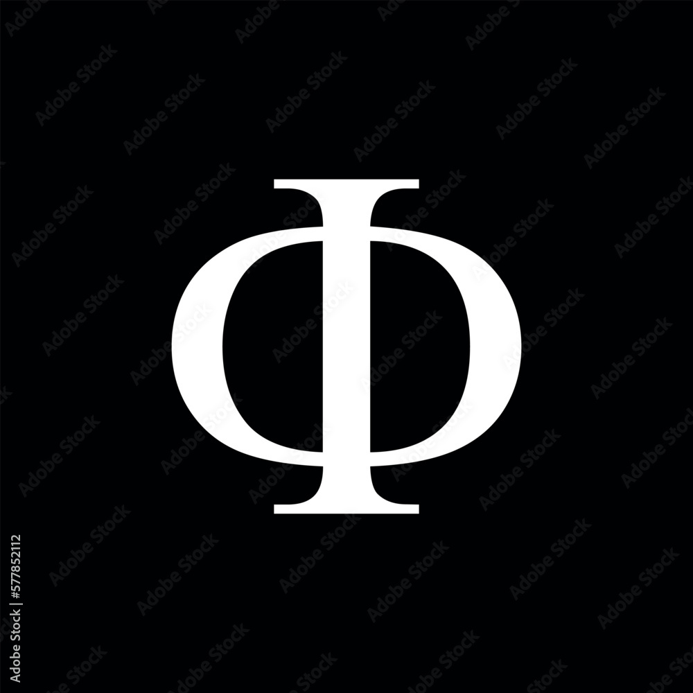 Black phi symbol icon. greek alphabet letter. Stock Vector | Adobe Stock