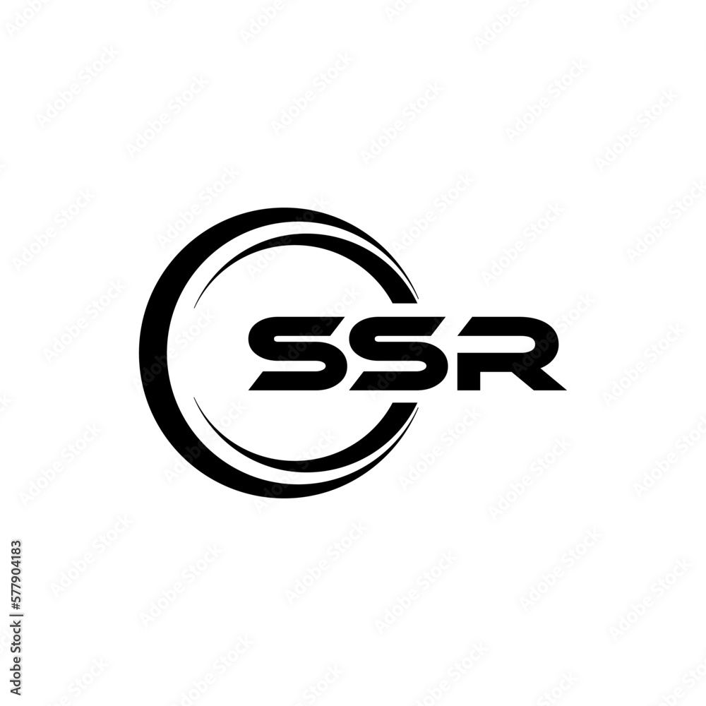 SSR letter logo design with white background in illustrator, cube logo ...
