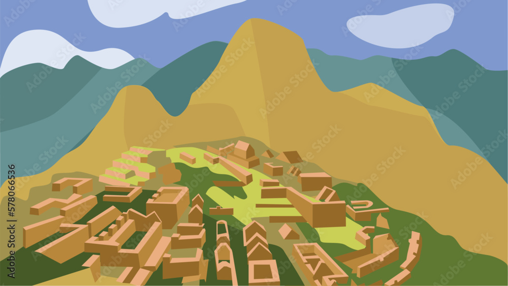 Machu Picchu Stock Vector | Adobe Stock