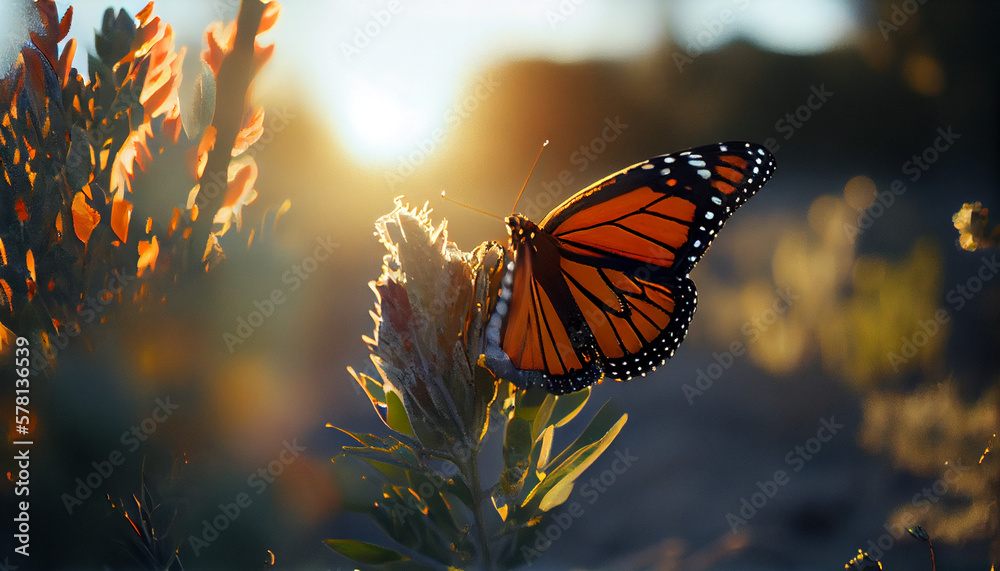 One Monarch Butterfly Stock Photo | Adobe Stock