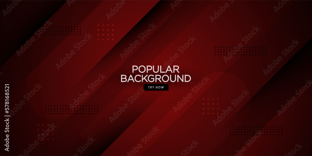 Dark red gradient illustration background with 3d look and simple ...