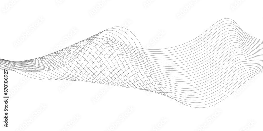 Abstract wavy grey stream element for design on transparent background ...