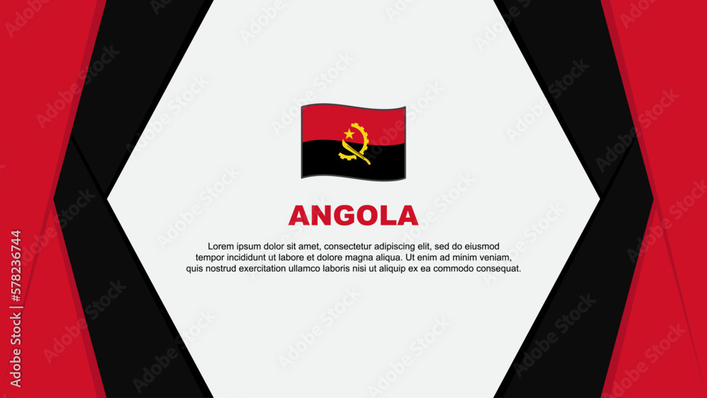 Angola Flag Abstract Background Design Template. Angola Independence ...