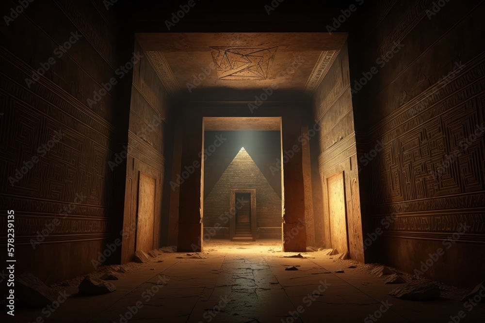 Egyptian mythology - pyramids Stock Illustration | Adobe Stock