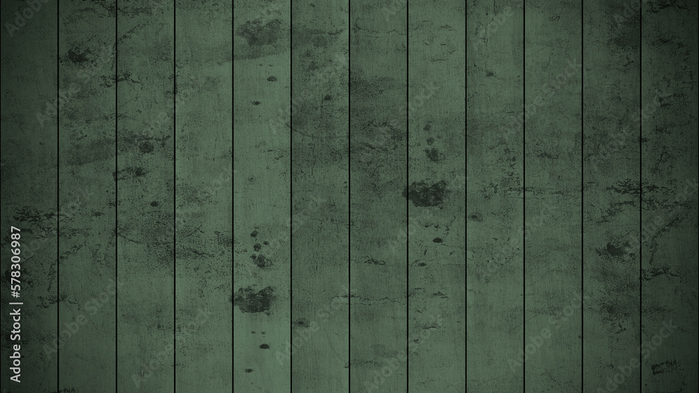 Seamless green wood plank floor textured. Wall from old wooden boards ...