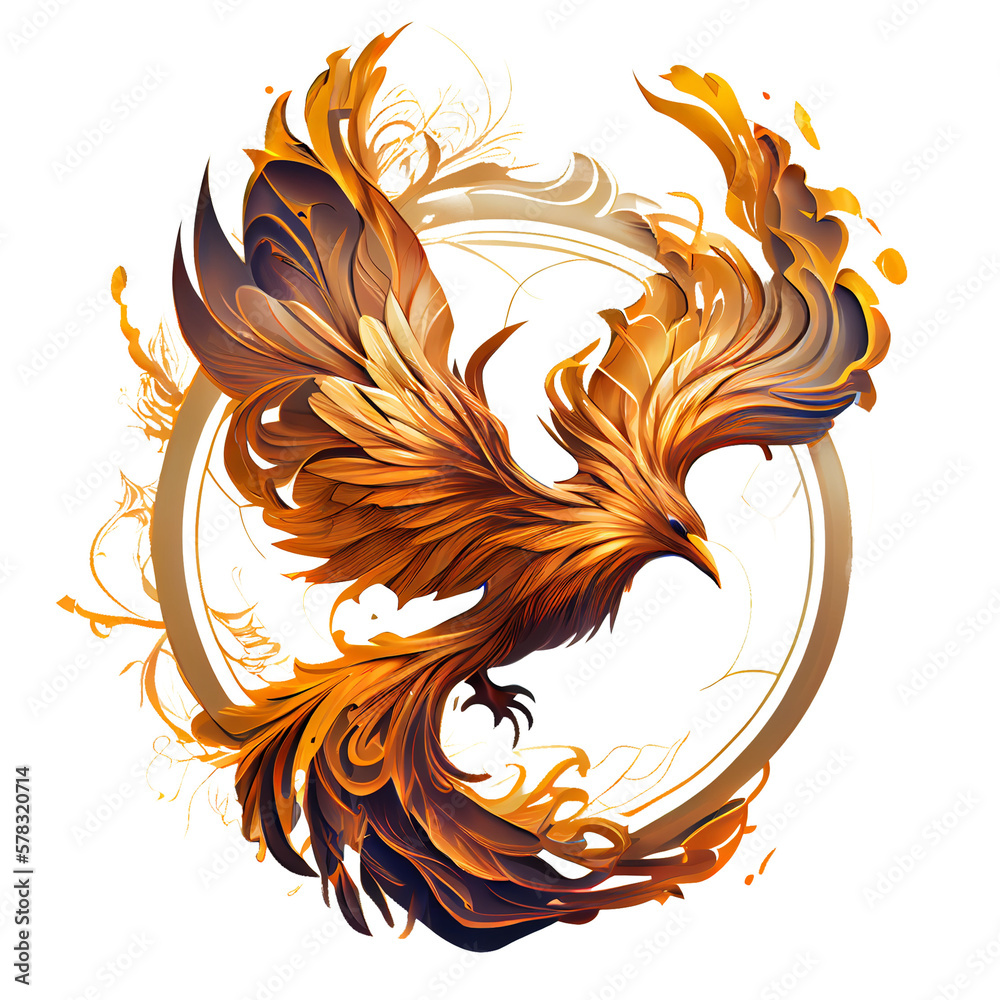 Mystical mythical character Phoenix, phoenix bird on a transparent ...