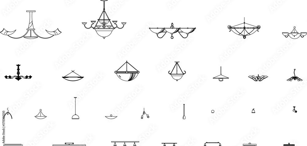 sketch vector illustration of ceiling light Stock Vector | Adobe Stock