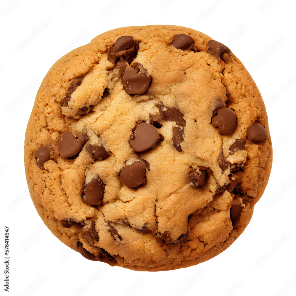 Chocolate chip cookie, isolated on transparent background Stock ...