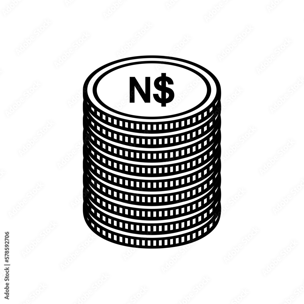 Namibia Currency Symbol, Namibian Dollar Icon, NAD Sign. Vector ...