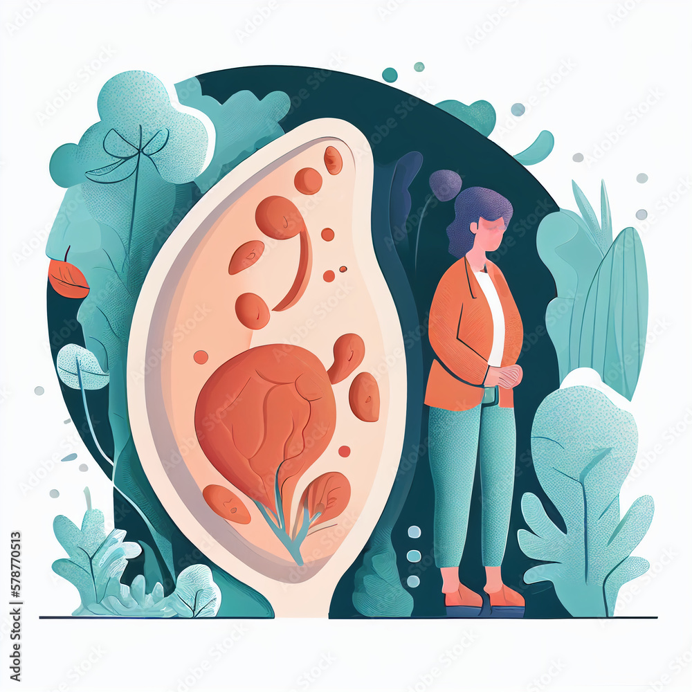 Middle Aged Sad Woman Involuntary Urinary Bladder Incontinence ...